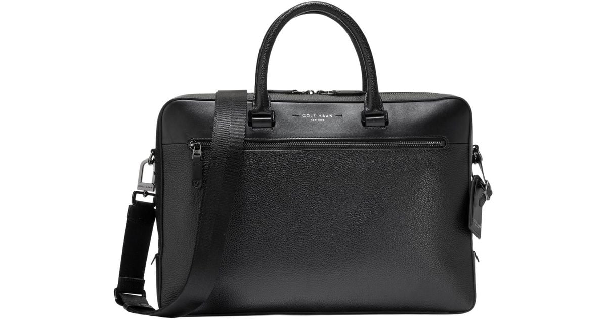 Cole Haan Damon Laptop Briefcase in Black for Men | Lyst
