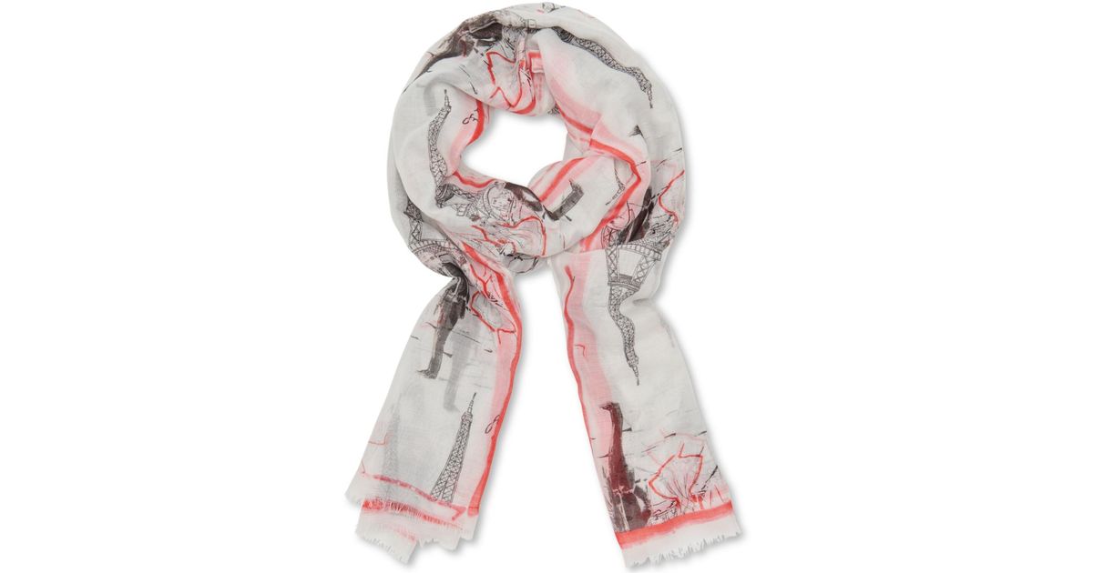 Karl Lagerfeld Eiffel Tower Wrap in Red | Lyst