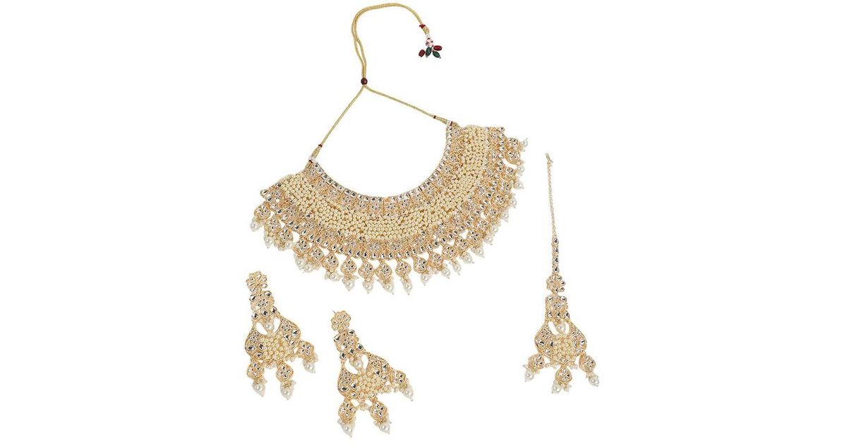 SOH The Begum Jewellery Set in White | Lyst