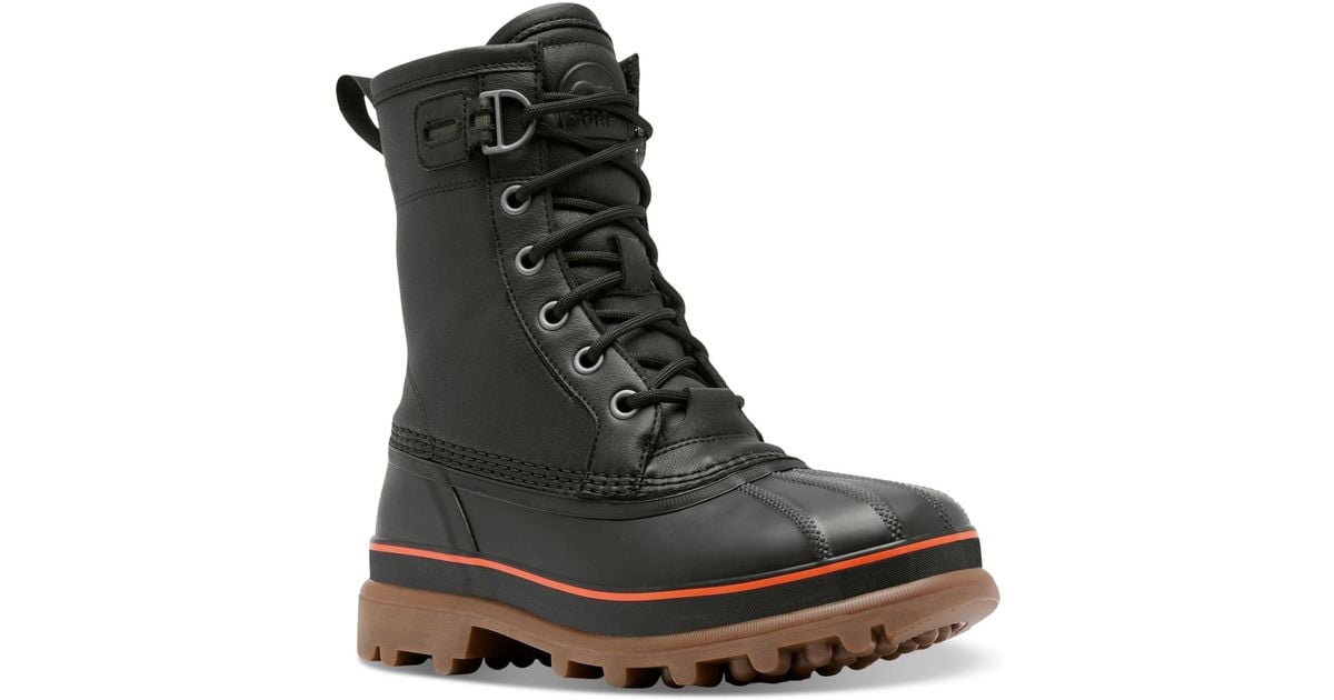 Sorel Caribou Royal Hi-viz Waterproof Boots in Black for Men | Lyst