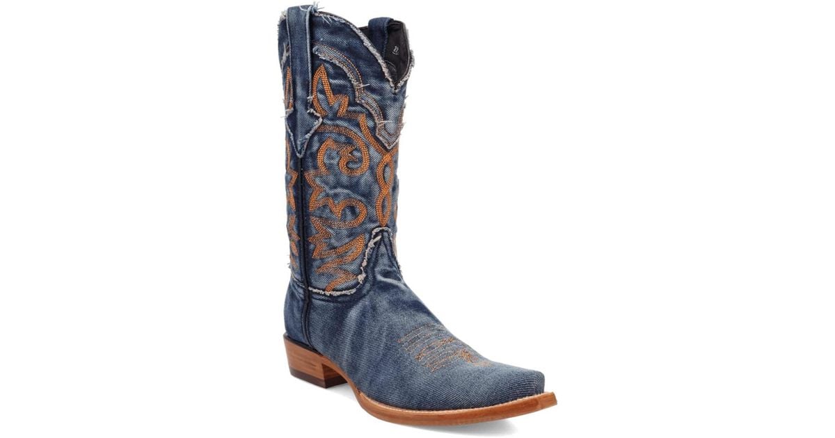 Dingo Big Easy Denim Boot in Blue for Men | Lyst