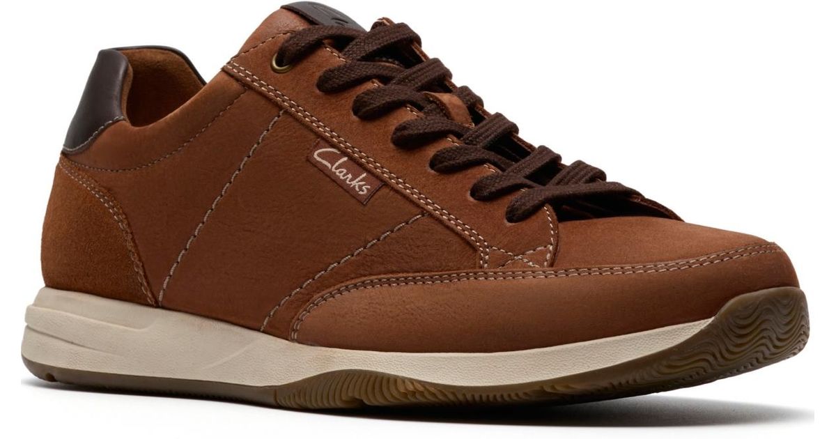 Clarks Townview Lace Up Casual Sneakers in Brown for Men | Lyst