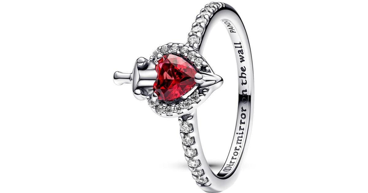 PANDORA Sterling Disney Villains Evil Queen Ring in White | Lyst