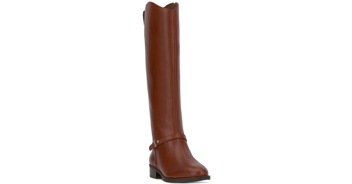 On 34th Firesse Wide-calf Riding Boots in Brown | Lyst