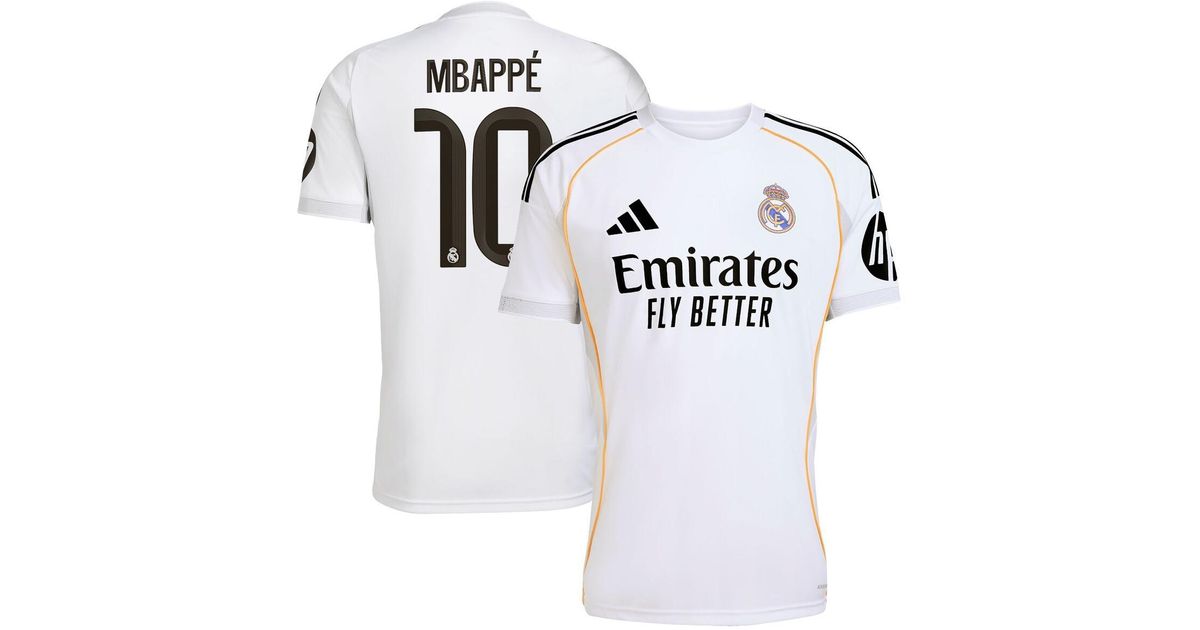 adidas Kylian Mbappe Real Madrid 2025/26 Home Replica Player Jersey in ...