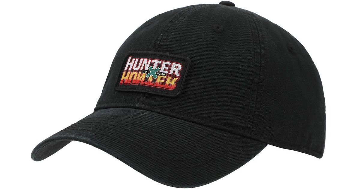 HUNTER Woven Patch Logo Unstructured Baseball Cap in Black for Men | Lyst