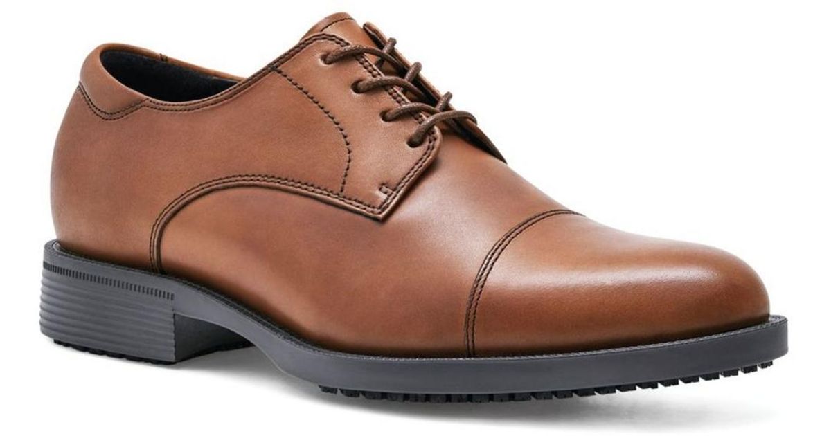 Shoes for Crews Senator Slip Resistant Water Resistant Soft Toe Dress ...