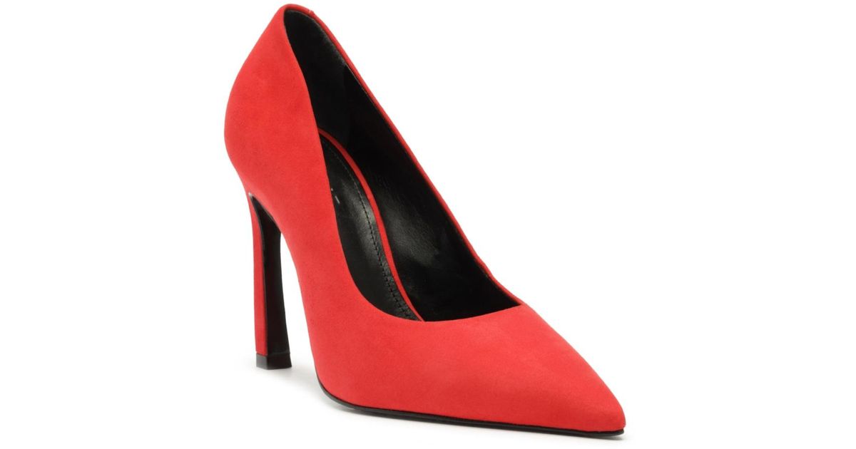 SCHUTZ SHOES Lou Curve High Stiletto Heel Pumps in Red | Lyst