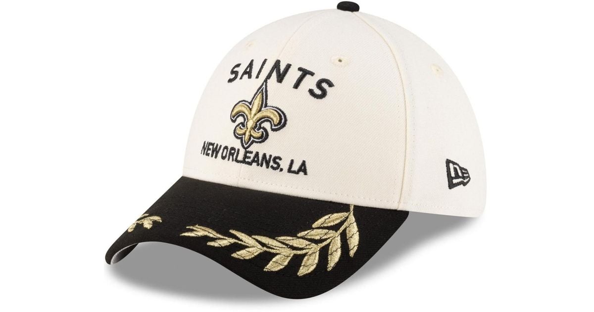 KTZ Cream/black New Orleans Saints 2025 Nfl Draft 39thirty Flex Hat in ...