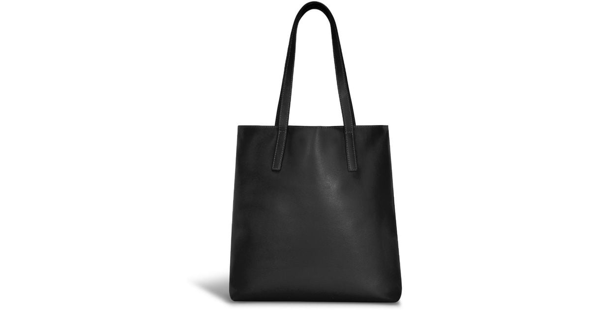 CHAMPS Onyx Collection Leather Vertical Tote in Black | Lyst