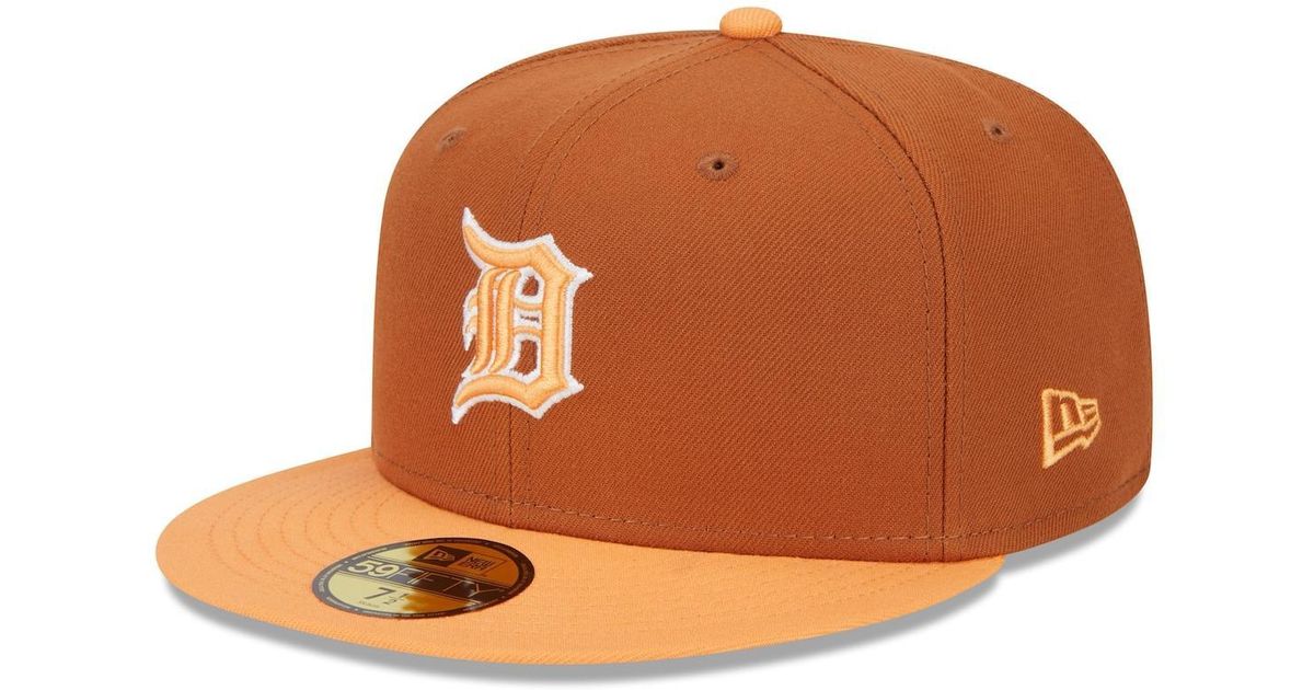 KTZ Brown/orange Detroit Tigers Spring Color Basic Two-tone 59fifty ...
