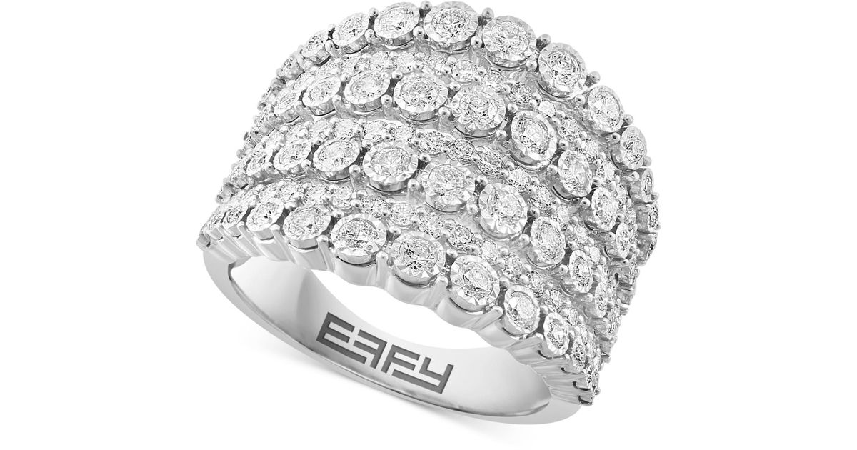 Effy Effy Diamond Multirow Ring (1-3/8 Ct. T.w. in Metallic | Lyst