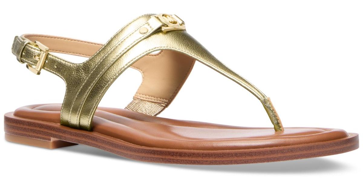 Michael Kors Michael Mandy Thong Sandals in White | Lyst