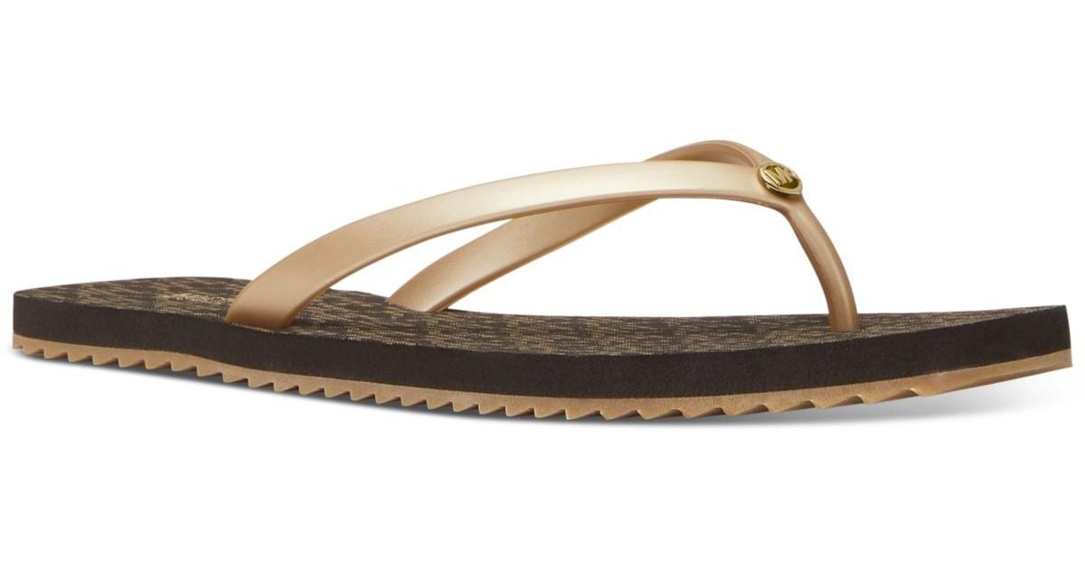 Michael Kors Michael Jinx Flip-flop Sandals in White | Lyst