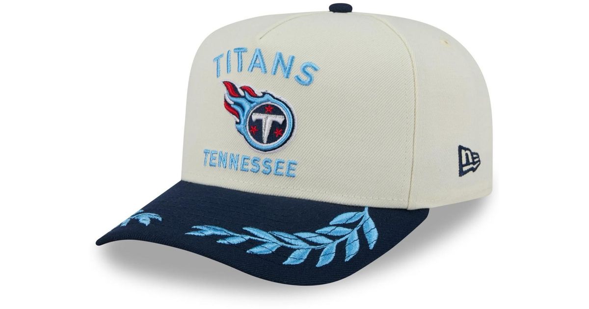 KTZ Cream/navy Tennessee Titans 2025 Nfl Draft A-frame 9fifty Snapback ...