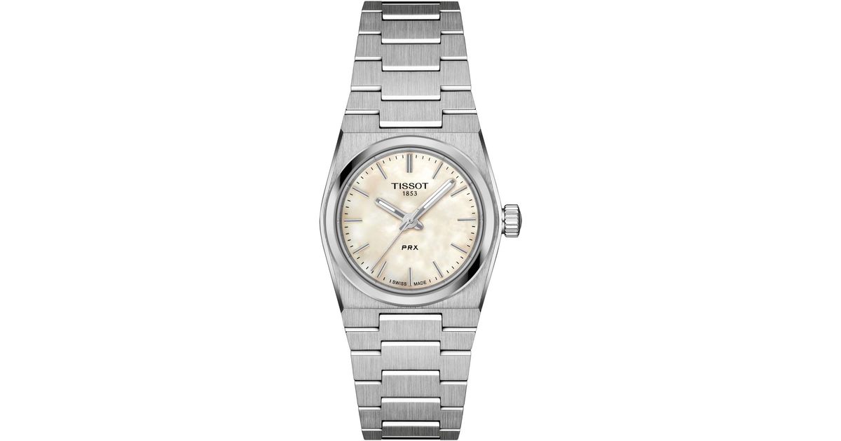 Tissot Swiss Prx Stainless Steel Bracelet Watch 25mm in Gray | Lyst