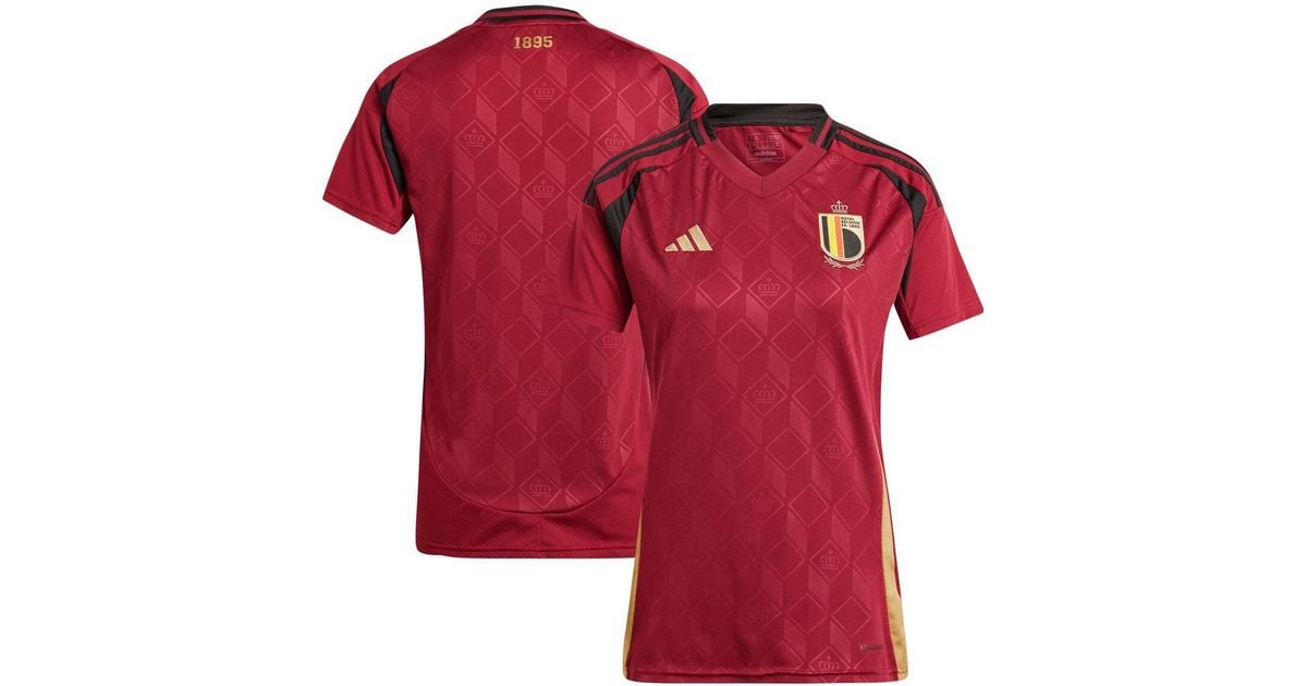 adidas Belgium National Team 2024 Home Replica Jersey in Red | Lyst