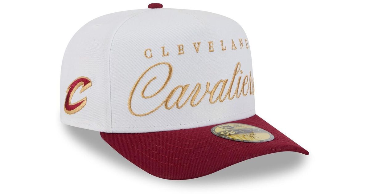 KTZ White/wine Cleveland Cavaliers 2025 Nba Draft A-frame 59fifty ...