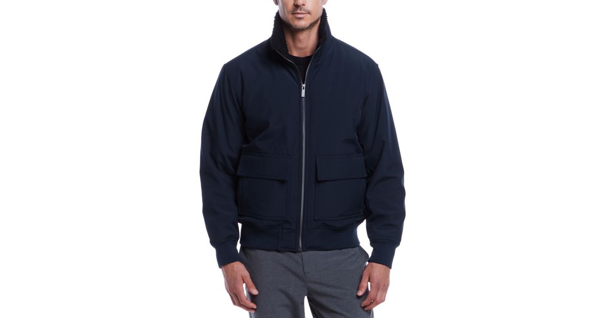 Weatherproof Flex Tech Bomber Jacket in Blue for Men | Lyst