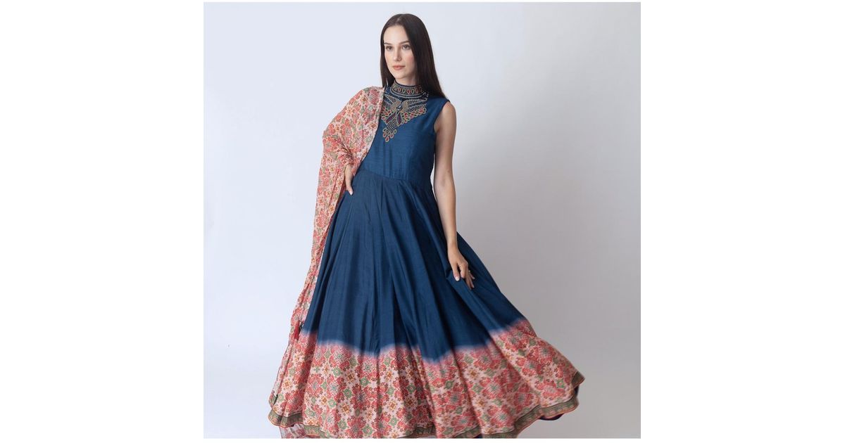 Ras Blue Anarkali Suit | Lyst