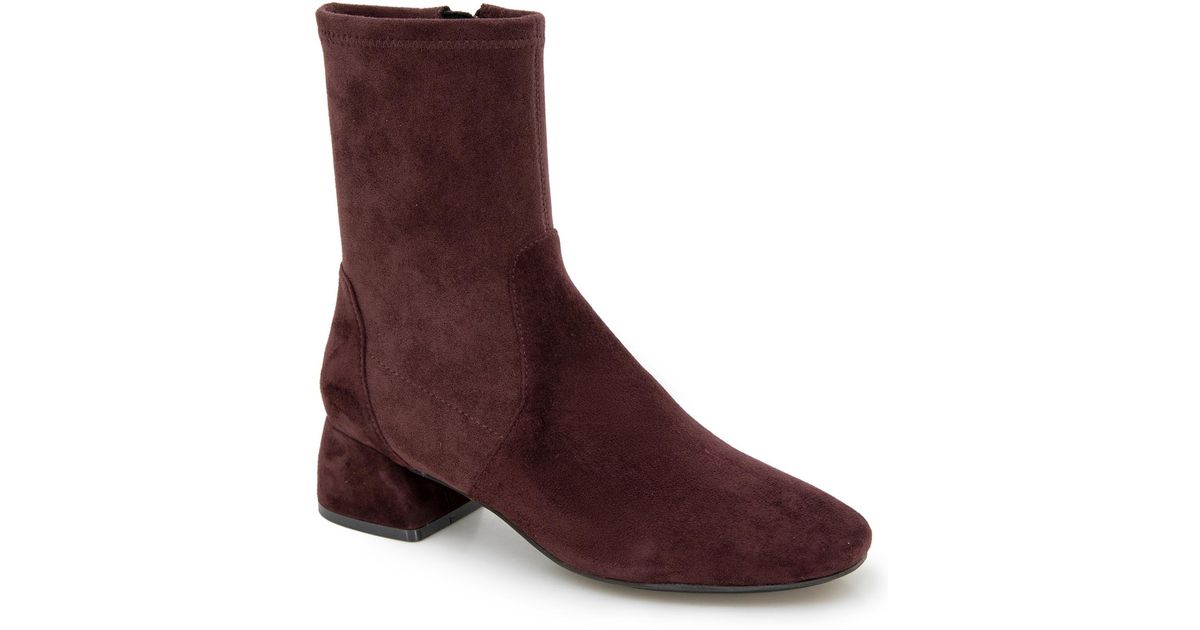 Gentle Souls Emily Block Heel Booties in Purple | Lyst