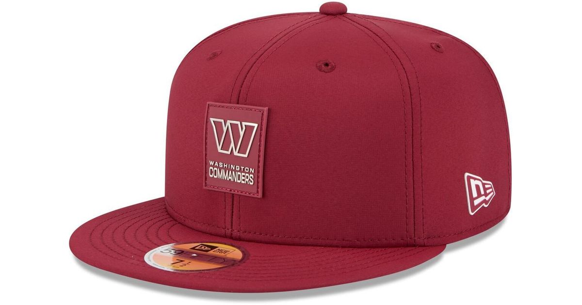 KTZ Washington Commanders 2025 Sideline 59fifty Fitted Hat in Red for ...