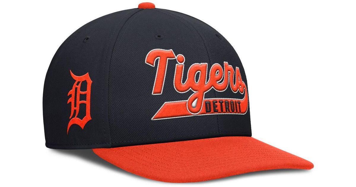 Nike Navy/orange Detroit Tigers Pro Performance Snapback Hat in Red for ...