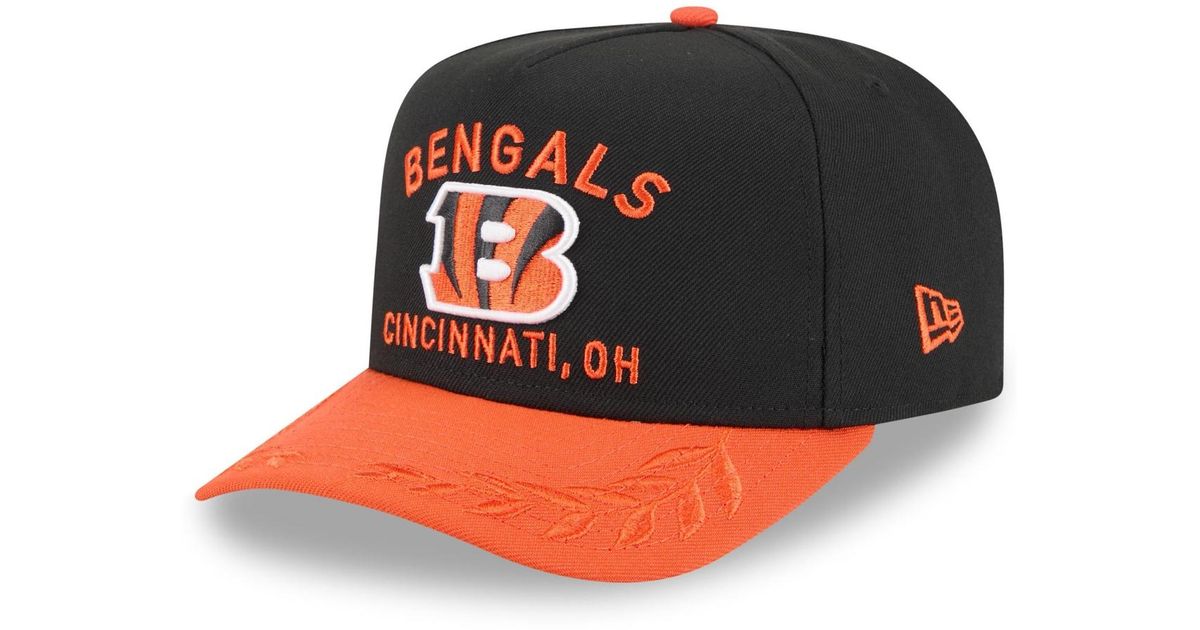 KTZ Black/orange Cincinnati Bengals 2025 Nfl Draft A-frame 9fifty ...