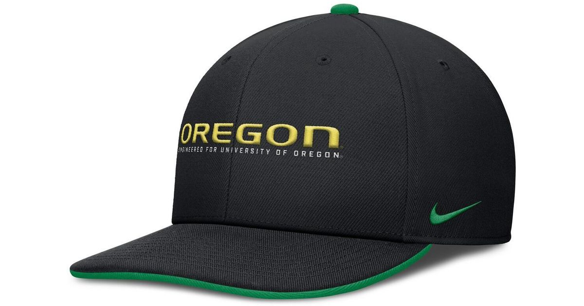 Nike Oregon Ducks 2025 On-field Pro Performance Adjustable Hat in Black ...