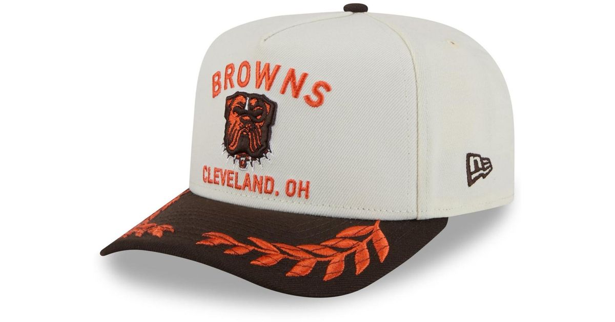 KTZ Cream/brown Cleveland Browns 2025 Nfl Draft A-frame 9fifty Snapback ...