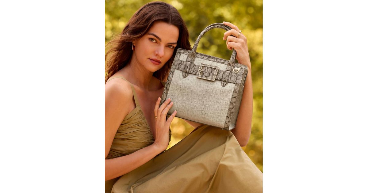 Brahmin Caroline Cumulus Small Leather Satchel | Lyst
