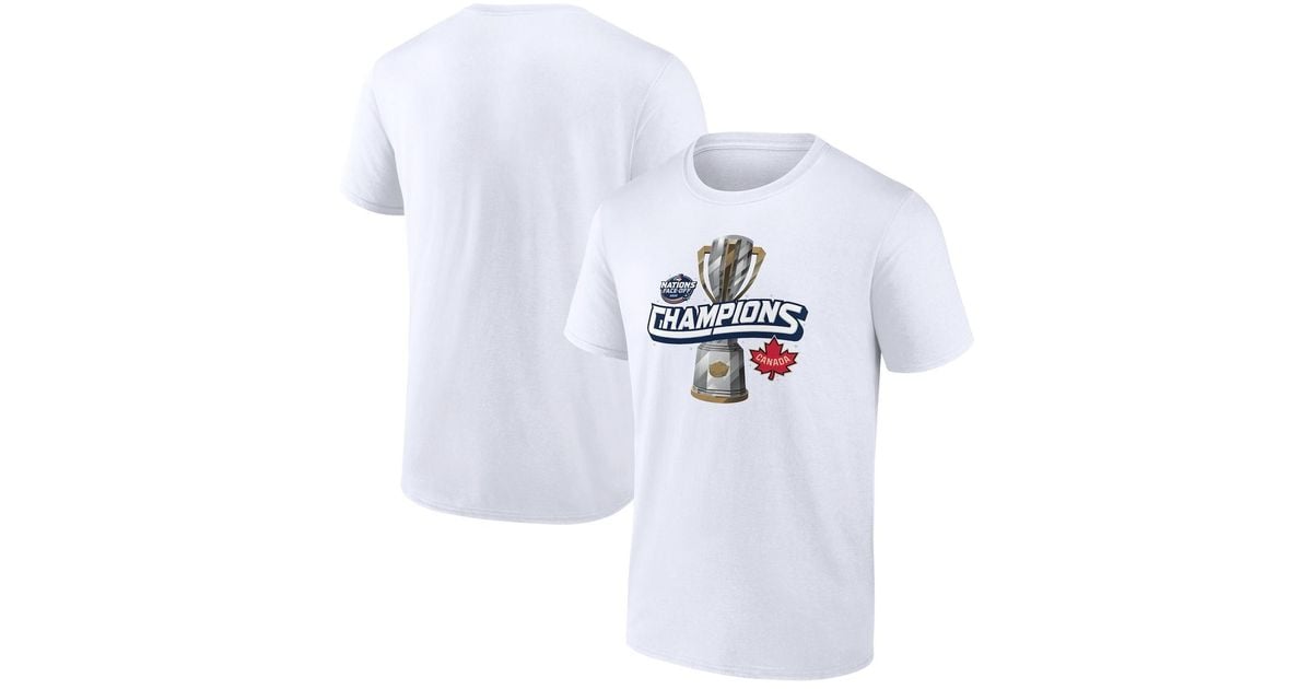 Fanatics Canada 2025 4 Nations Face-off Champions T-shirt in White for ...
