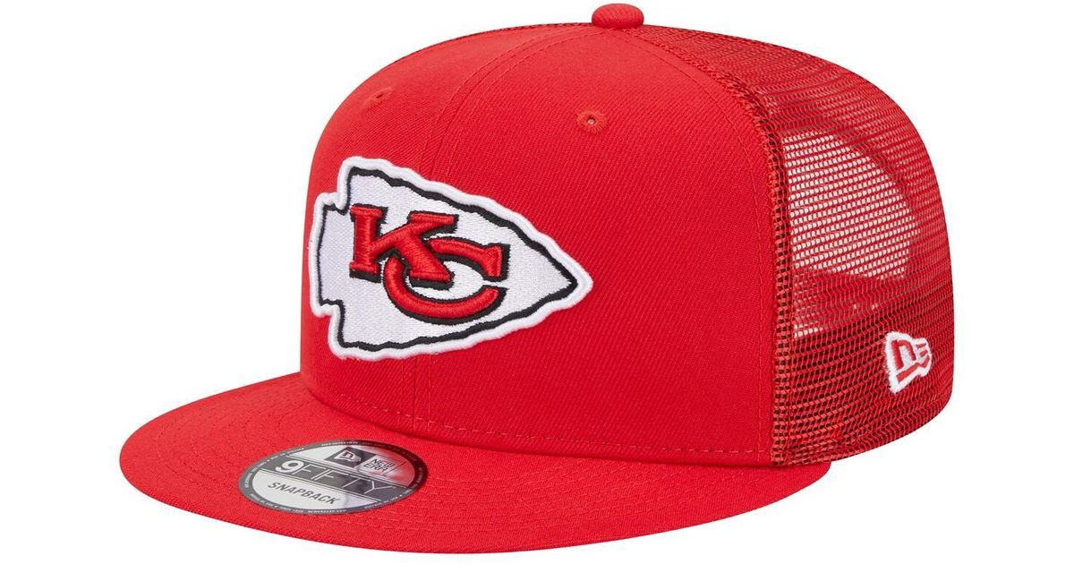 KTZ Kansas City Chiefs Main Trucker 9fifty Snapback Hat in Red for Men ...