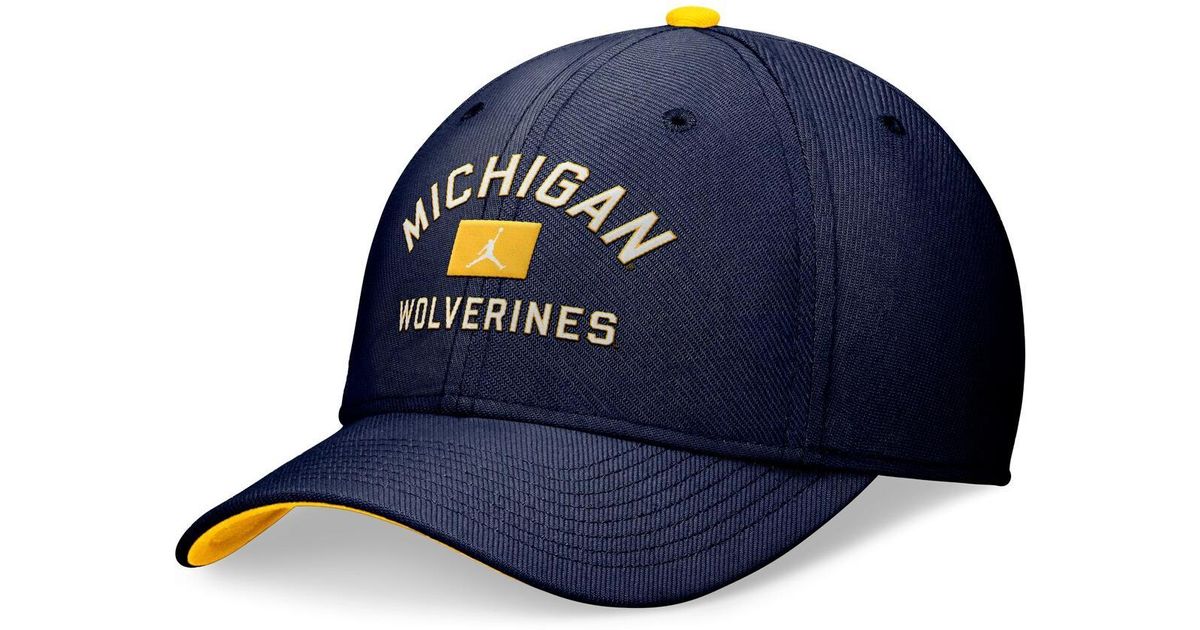 Nike Michigan Wolverines Primetime Swoosh Flex Hat in Blue for Men | Lyst