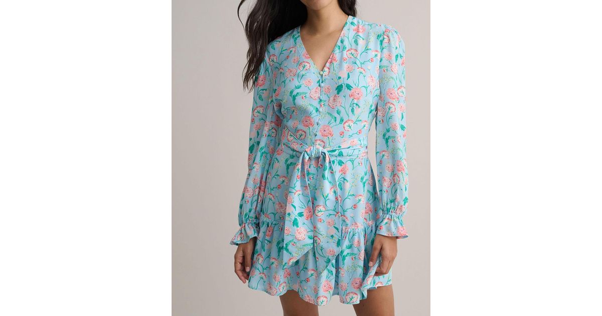 UNTUCKit Flounce Hem Daniella Dress in Blue | Lyst