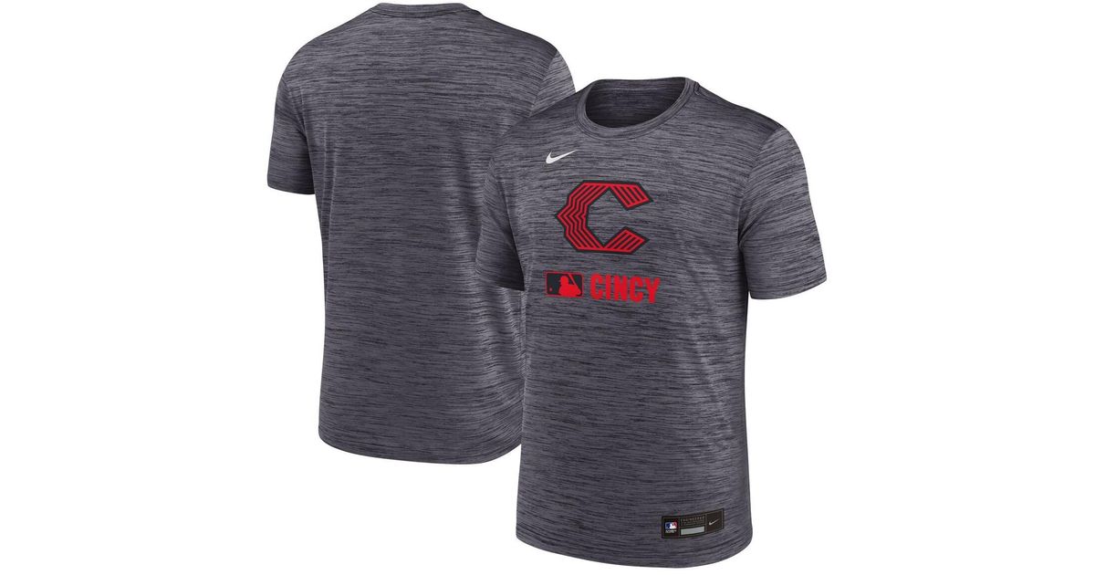 Nike Cincinnati Reds 2025 City Connect Authentic Collection Velocity Performance T-shirt in Blue ...