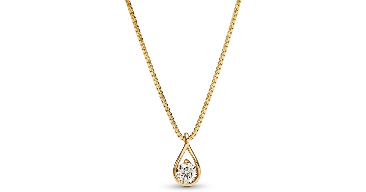 PANDORA Infinite Lab-grown Diamond Pendant Necklace in Metallic | Lyst