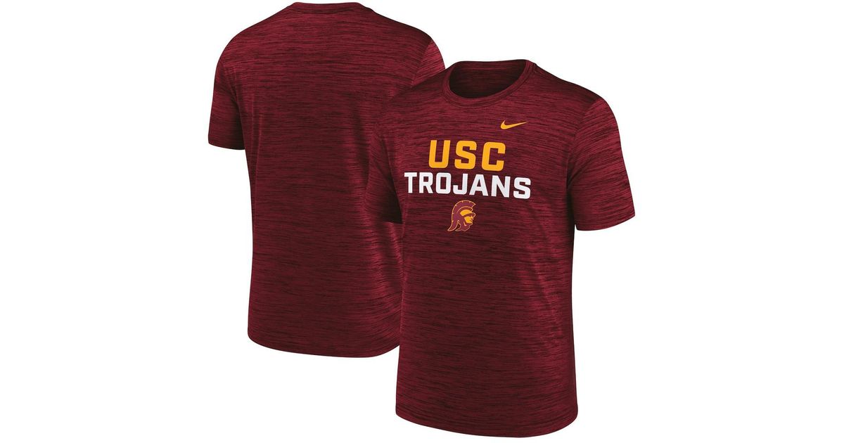 Nike Usc Trojans Campus Center Stack Velocity Performance T-shirt in ...