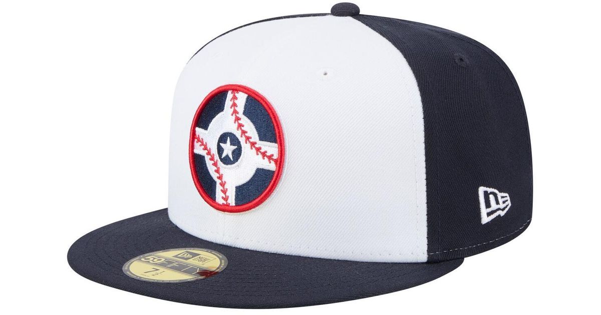 KTZ White/navy Indianapolis Indians Authentic Collection 59fifty Fitted ...