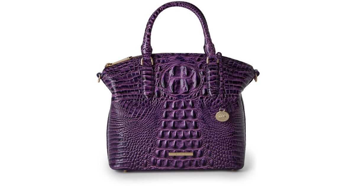 Brahmin Duxbury Leather Satchel Bag in Purple | Lyst