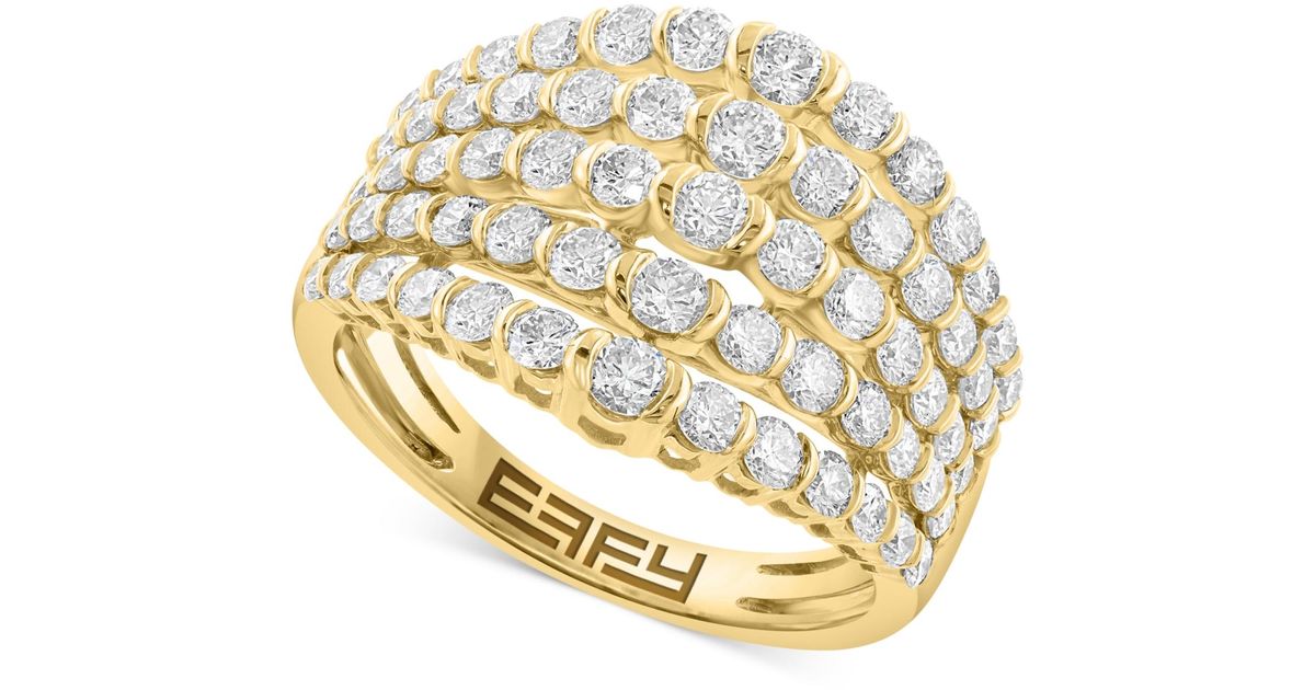 Effy Effy Diamond Multirow Statement Ring (1-7/8 Ct. T.w. in Metallic ...