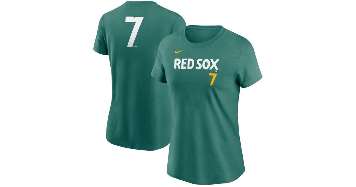 Nike Masataka Yoshida Boston Red Sox 2025 City Connect Fuse Name Number T-shirt in Green | Lyst