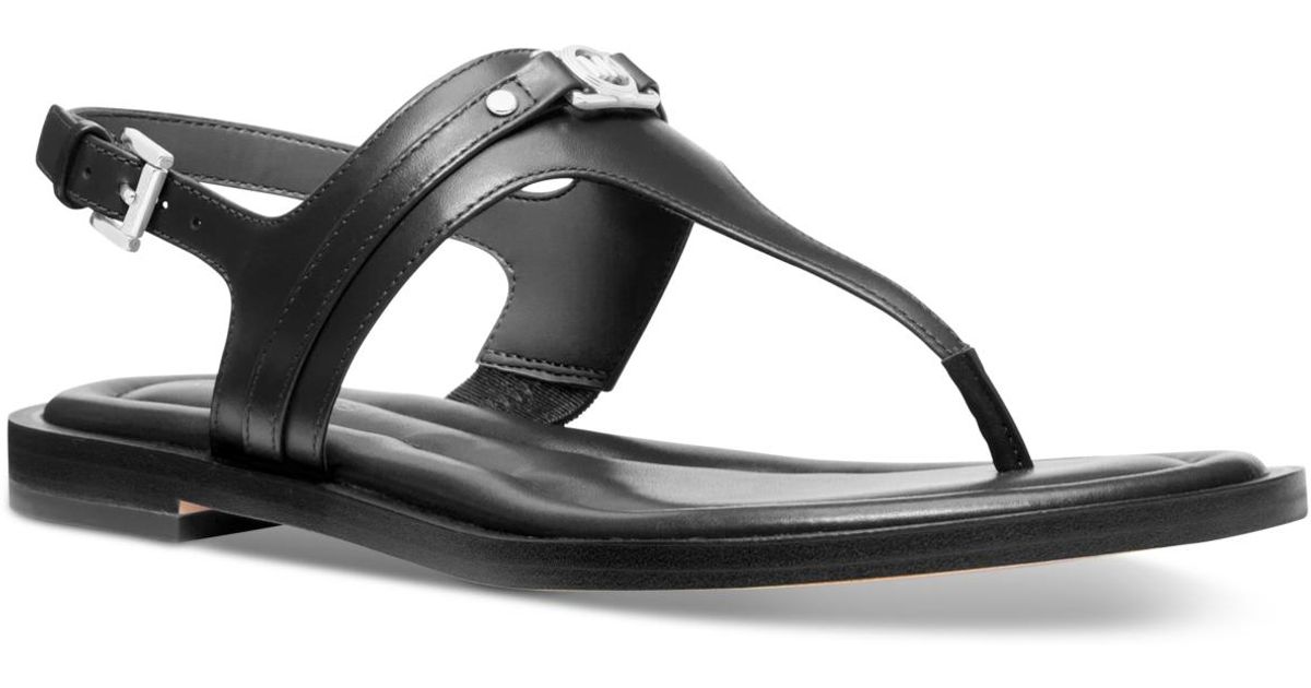 Michael Kors Michael Mandy Thong Sandals in Black | Lyst