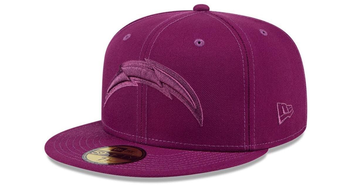 KTZ Los Angeles Chargers Color Pack 59fifty Fitted Hat in Purple for ...