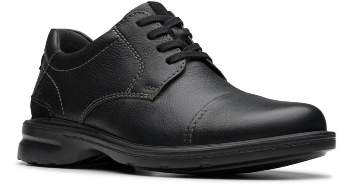 Clarks Collection Gessler Cap Toe Dress Shoes in Black for Men | Lyst