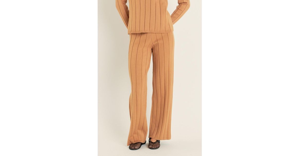 English Factory Texture Knit Pants in Natural | Lyst