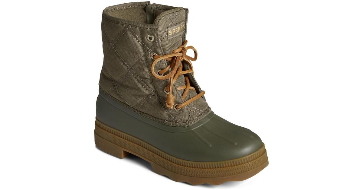 Sperry Top-Sider Saltwater 2.0 Round Toe Boots in Green | Lyst
