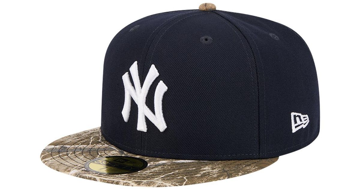 KTZ New York Yankees Realtree Camo 59fifty Fitted Hat in Blue for Men ...