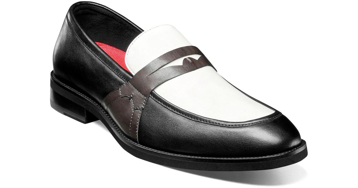 Stacy Adams Prichard Moc Toe Penny Slip On Loafer in Black for Men | Lyst