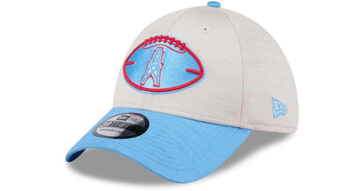 KTZ Stone/light Blue Houston Oilers 2024 Sideline Gridiron Classics ...